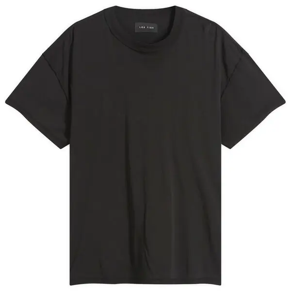 LES TIEN Lightweight Inside Out T-shirt - Jet Black