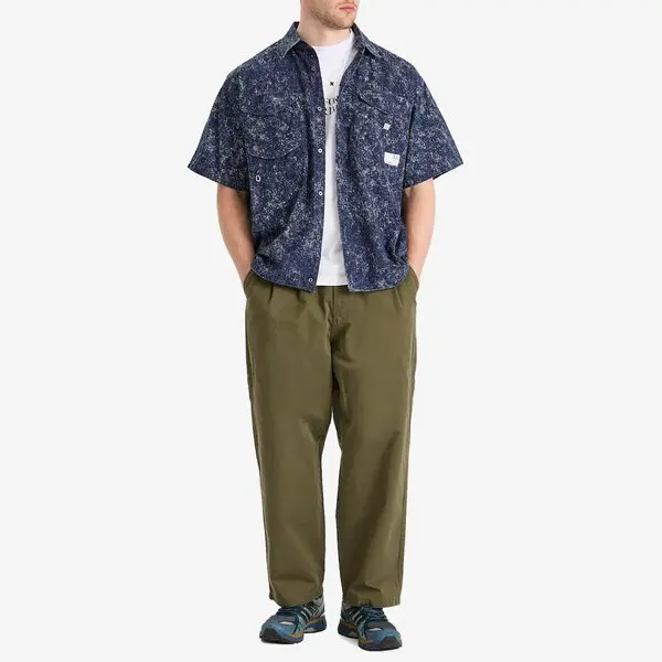 UNIFORM EXPERIMENT Indigo Print Fishing Shirt