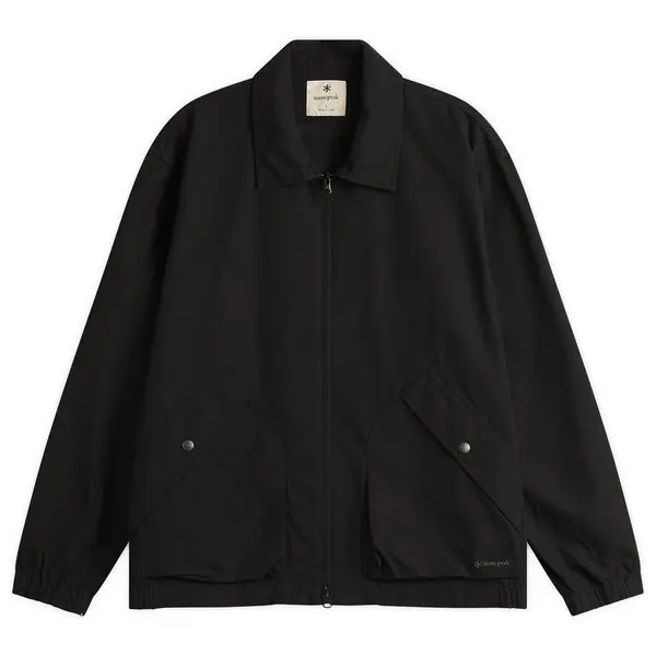 SNOW PEAK Light Dobby Cloth Harrington Jacket - Black
