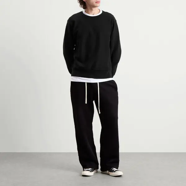 LES TIEN Heavyweight Banded Mock Neck Polo