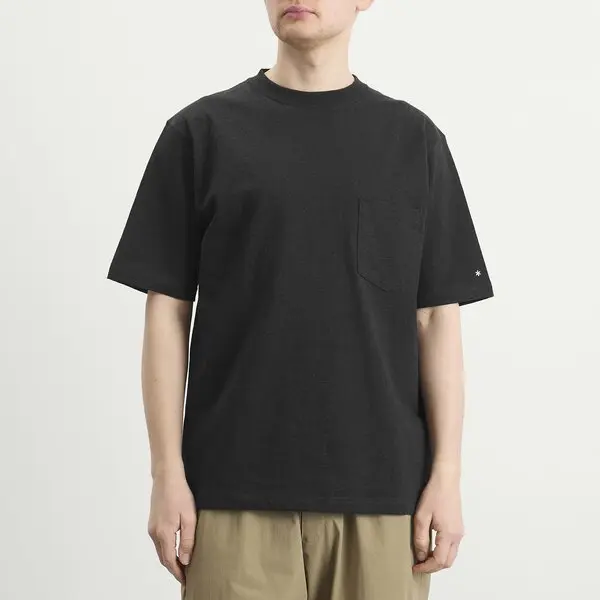 SNOW PEAK Recycled Cotton T-shirt - Black