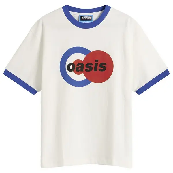PLEASURES X Oasis 1996 Ringer Shirt - White