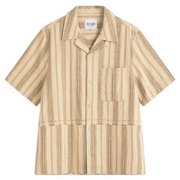 ACMH BY MAGIC CASTLES Friction Stripe Vacation Shirt - Beige