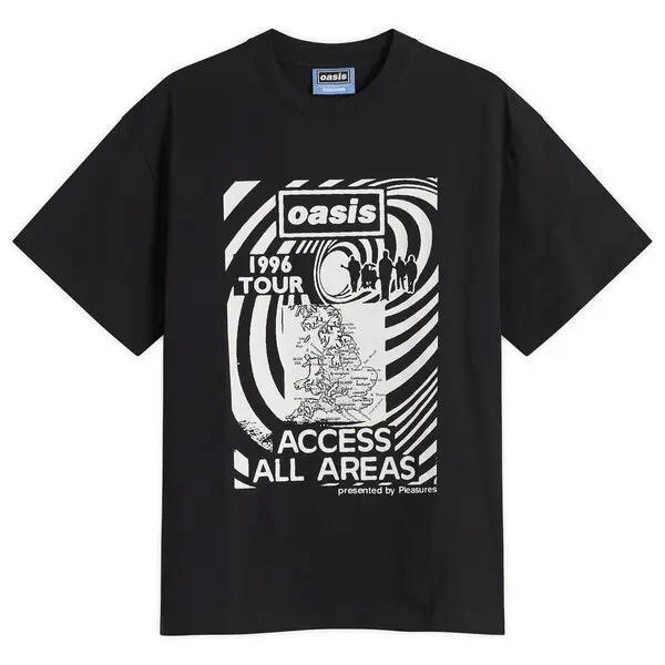 PLEASURES X Oasis All Access T-shirt - Black