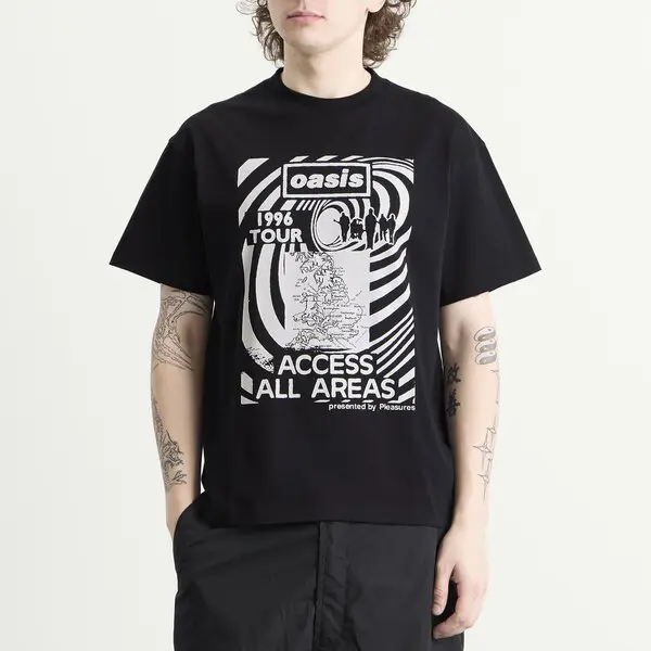 PLEASURES X Oasis All Access T-shirt