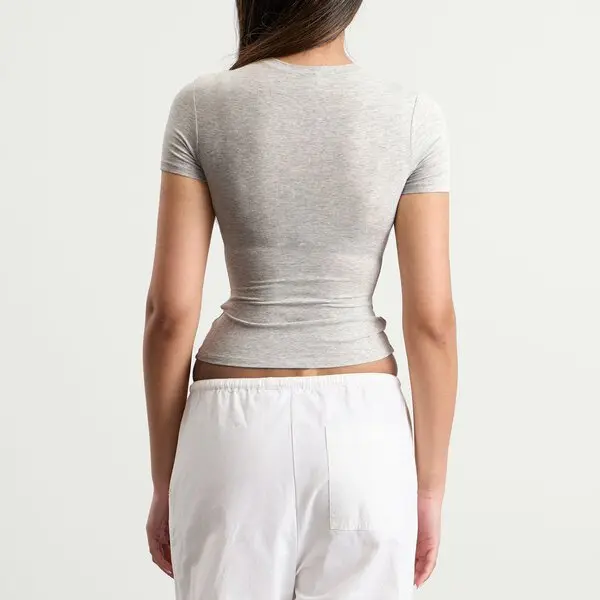 SKIMS Cotton Jersey T-shirt - Light Heather Grey