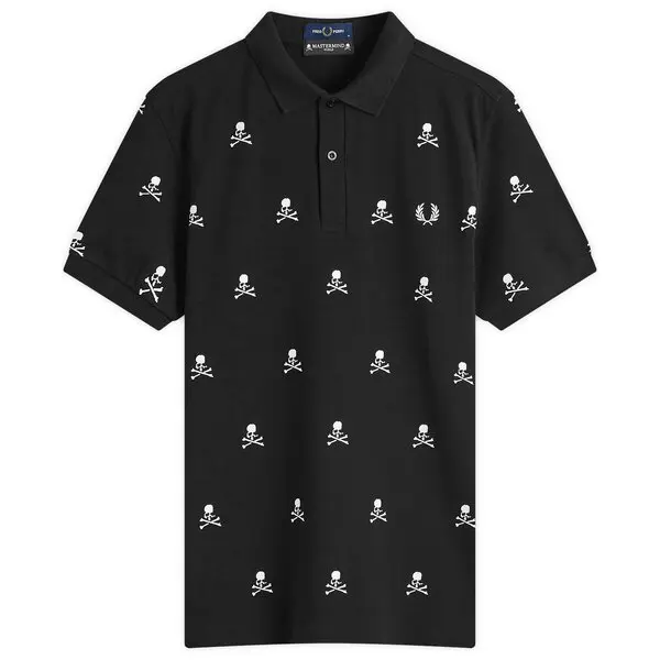 Fred Perry X Mastermind Skull Polo Shirt - Black
