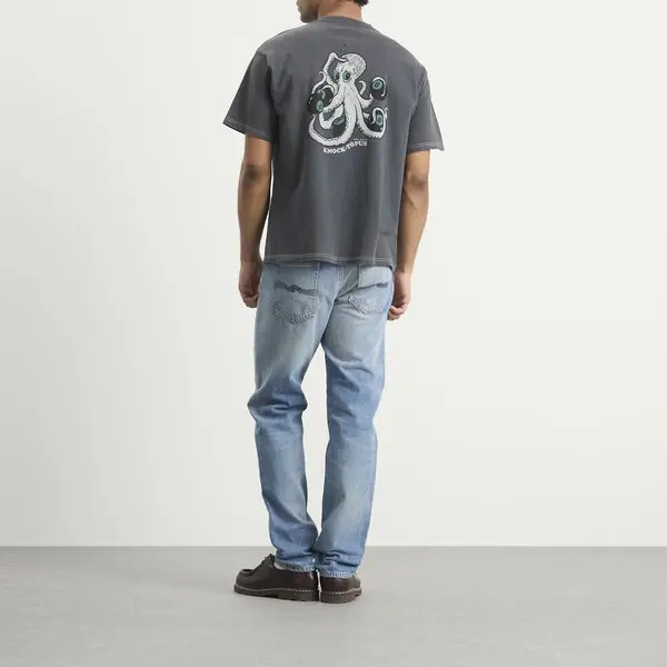 Nudie Jeans Koffe Knock-topus T-shirt
