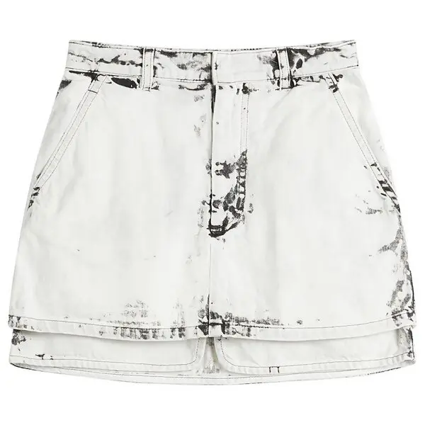 Toga Denim Mini Skirt - Black