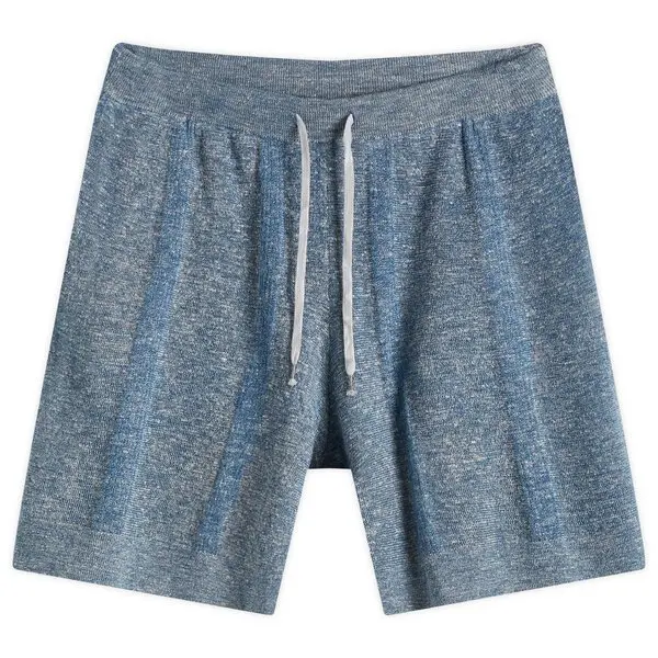 MAISON MARGIELA Knitted Shorts In Stripe - Petrol
