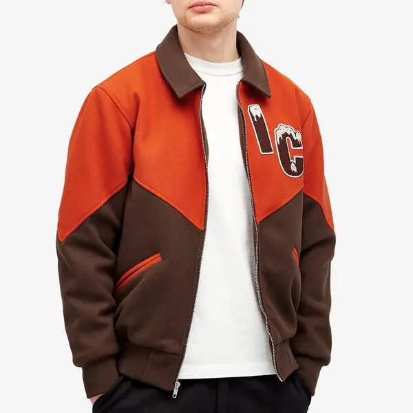 ICECREAM Panelled Varsity Jacket