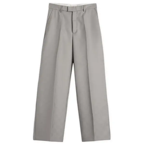 SECOND / LAYER Baggy Hidden Check Tailored Trousers - Grey