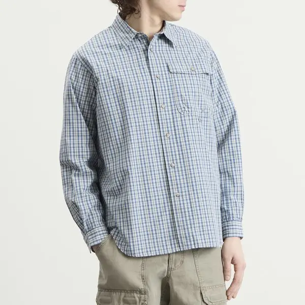 Gramicci Poplin Millwood Shirt In | Size: | 100% Cotton | End Clothing - Blue