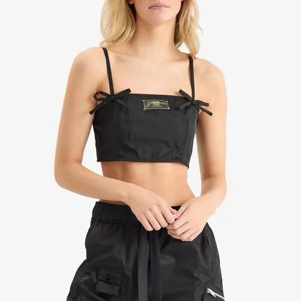 GANNI Duchesse Nylon Strap Top