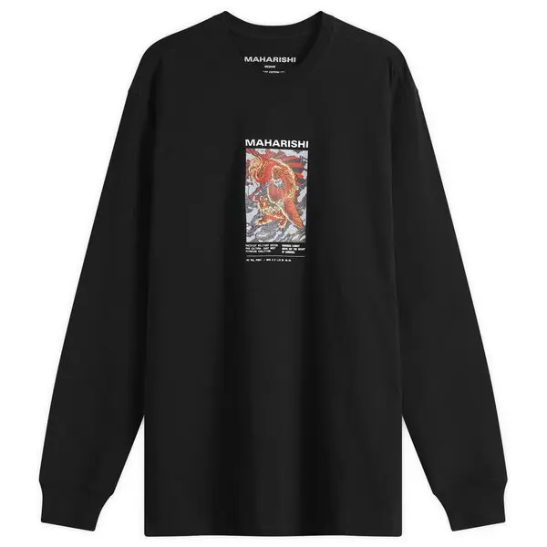 MAHARISHI Tiger Dragon Miltype Long Sleeve T-shirt - Black