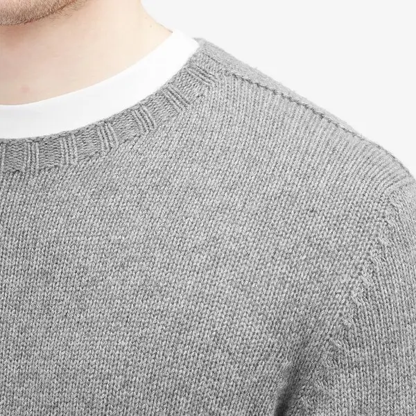 Palm Angels Curved Logo Melange Crew Knit