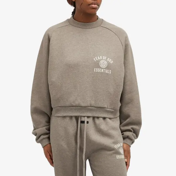 Fear Of God Fleece Cropped Crew Sweatshirt