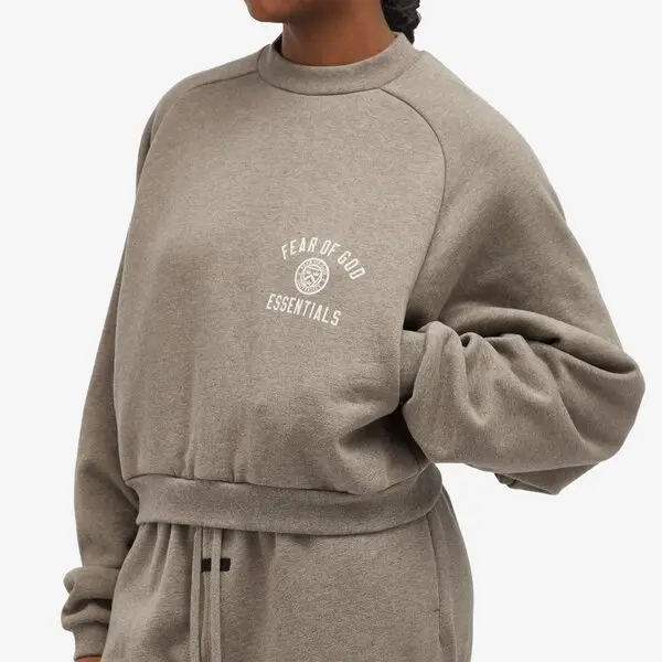 Fear Of God Fleece Cropped Crew Sweatshirt