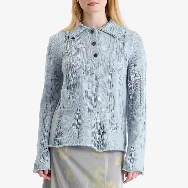 Acne Studios Kummer Cord Mouline Polo Neck Jumper