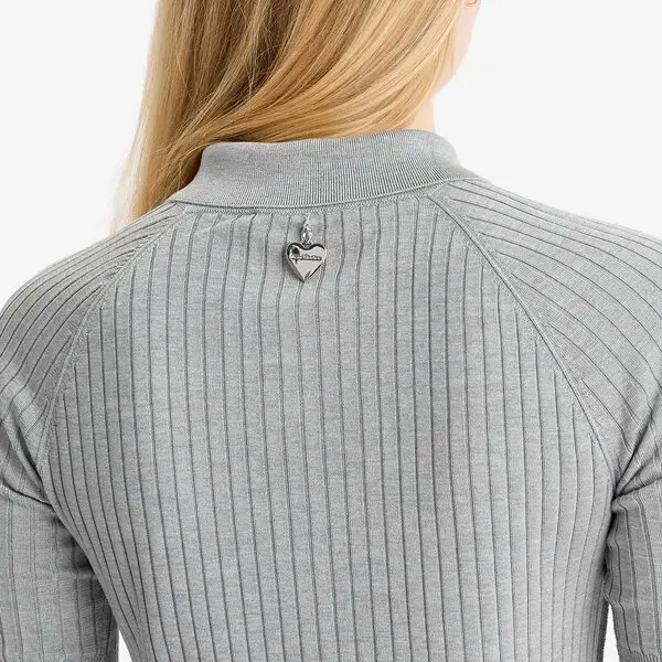 Acne Studios Kamanda Lightweight Base Layer Knitted Polo Top - Grey