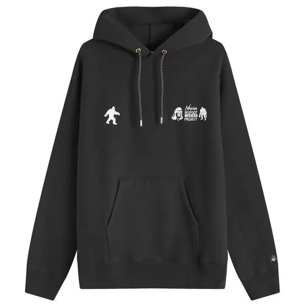 NANGA X Tacoma Fuji Records Logo Hoodie - Black