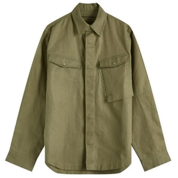 MAHARISHI Organic Twill Miltype Custom Overshirt - Olive