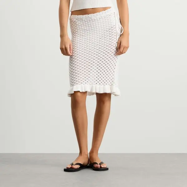 MY MUM MADE IT Lace Knit Midi Skirt