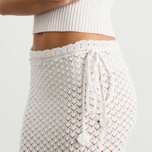 MY MUM MADE IT Lace Knit Midi Skirt