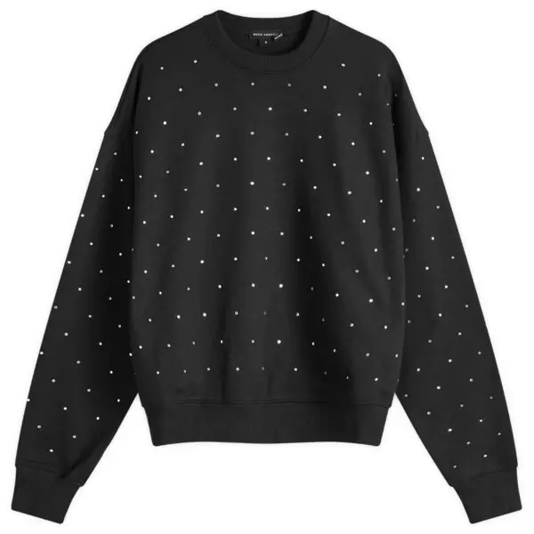 Good American Crystal Crewneck Sweatshirt