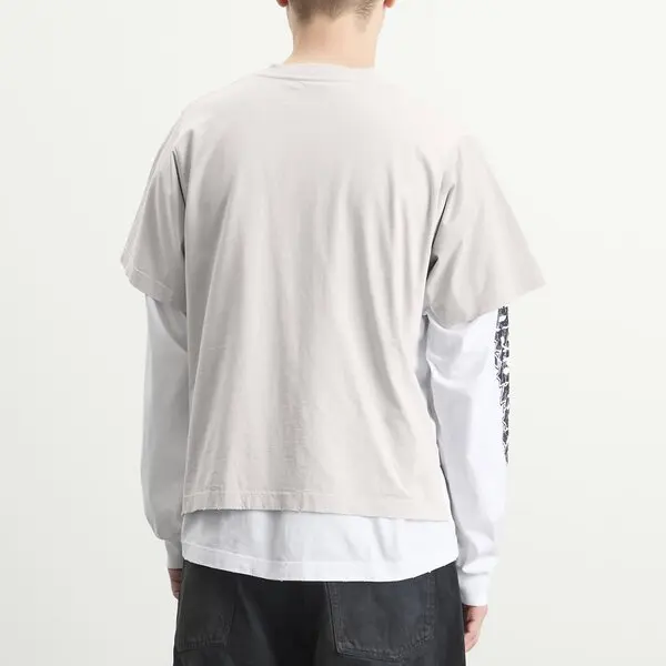 Balenciaga Metal Merch Double T-shirt - Light Grey/white