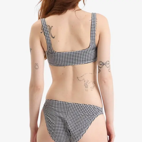 Good American Gingham Square Neck Support Bra