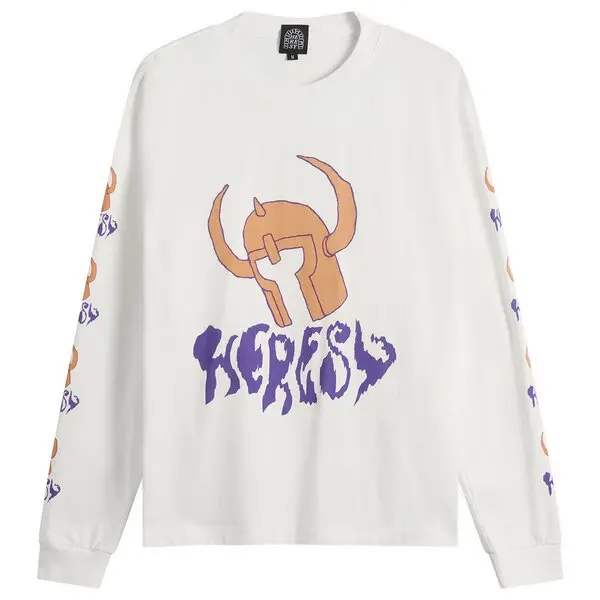 HERESY Barbarian Long Sleeve T-shirt - Ecru