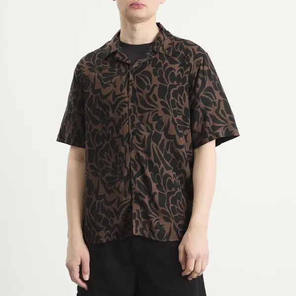 WAX LONDON Didcot Two Tone Floral Vacation Shirt