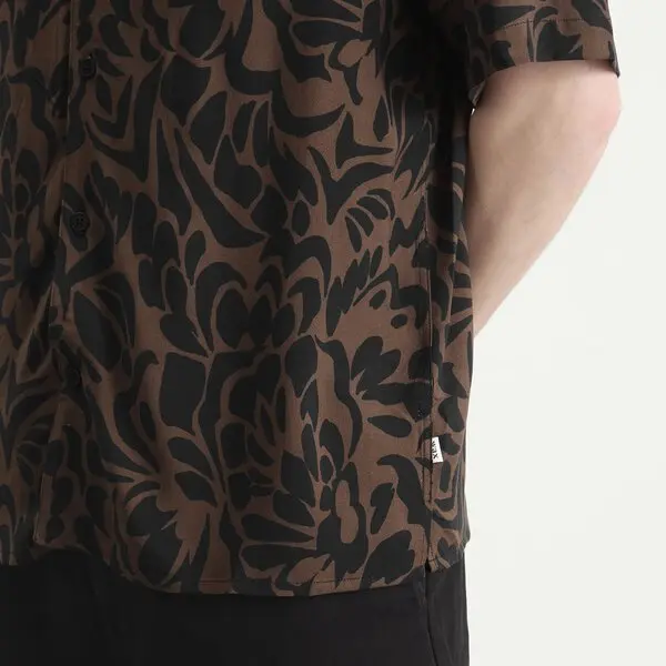 WAX LONDON Didcot Two Tone Floral Vacation Shirt