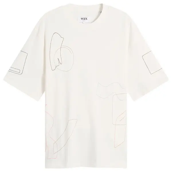 WAX LONDON Milton Shapes Embroidery T-shirt - Ecru