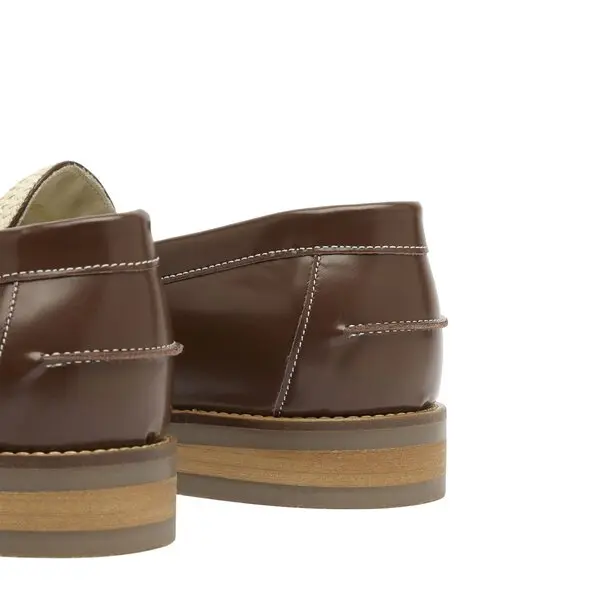 DUKE + DEXTER Wilde Lemon Raffia Penny Loafer
