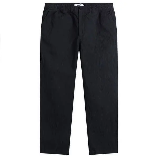 WAX LONDON Kurt Cotton Linen Crinkle Trousers - Navy