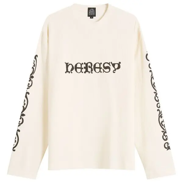 HERESY Wrought Long Sleeve Waffle T-shirt - Ecru