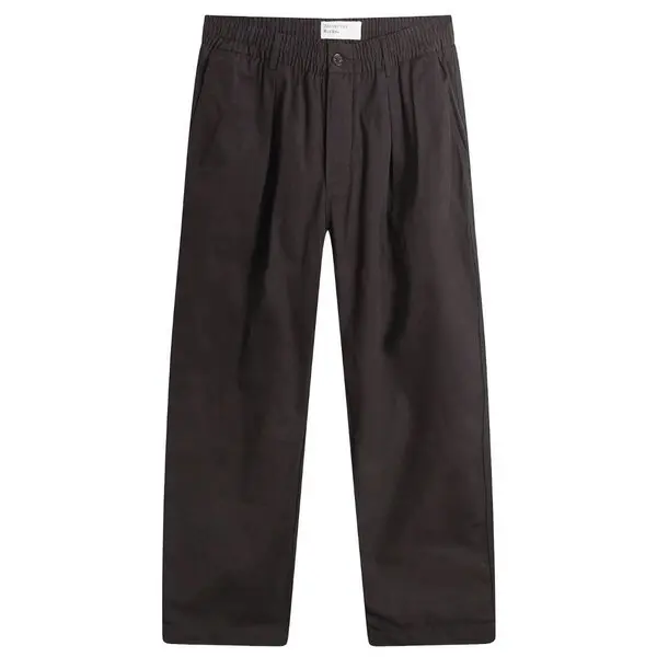 Universal Works Summer Canvas Pleated Track Pant - Licorice