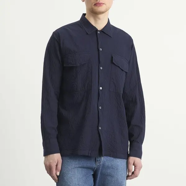 Universal Works Arten Seersucker Attendant Overshirt