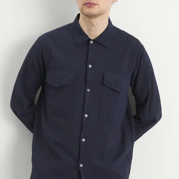 Universal Works Arten Seersucker Attendant Overshirt