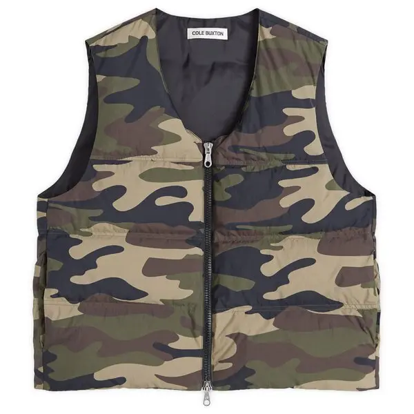 COLE BUXTON End. X Down Insulated Gilet - Camo