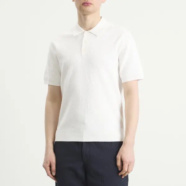 WAX LONDON Naples Retro Diamond Knit Polo