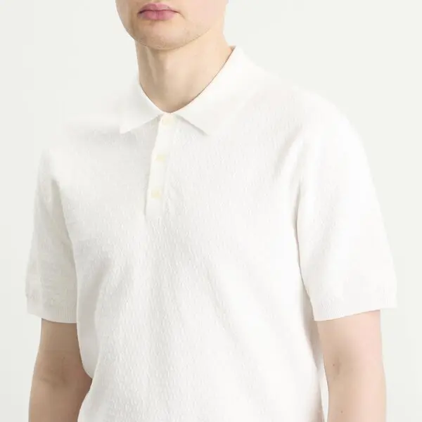 WAX LONDON Naples Retro Diamond Knit Polo