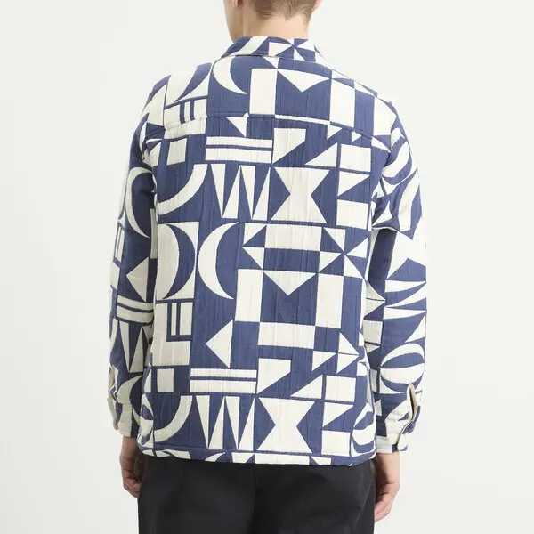 WAX LONDON Otto Geo Block Quilt Overshirt