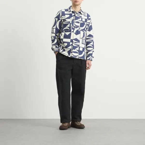 WAX LONDON Otto Geo Block Quilt Overshirt