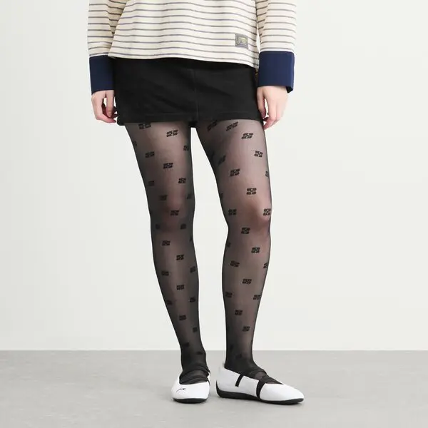 GANNI Butterfly Lace Tights