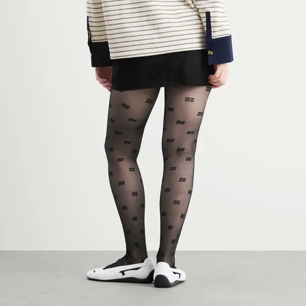 GANNI Butterfly Lace Tights