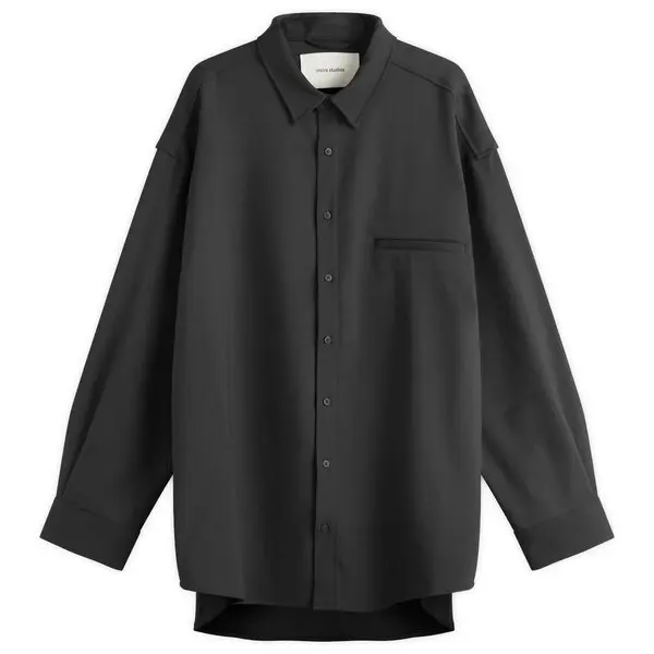 ENTIRE STUDIOS Giant Wool Shirt - Black