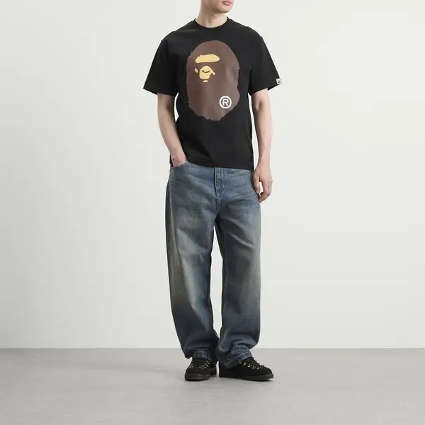 A BATHING APE Big Ape Head Graphic T-shirt - Black